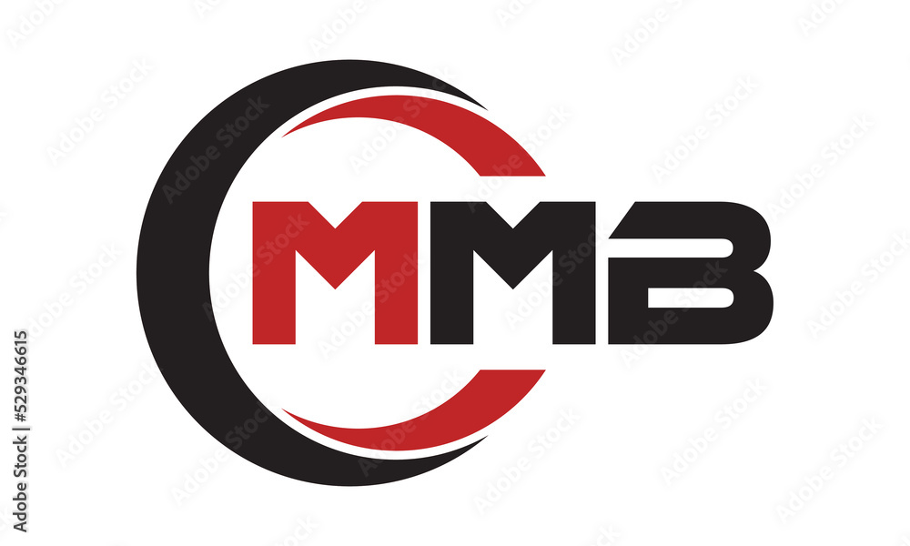 MMB three letter swoosh logo design vector template | monogram logo ...