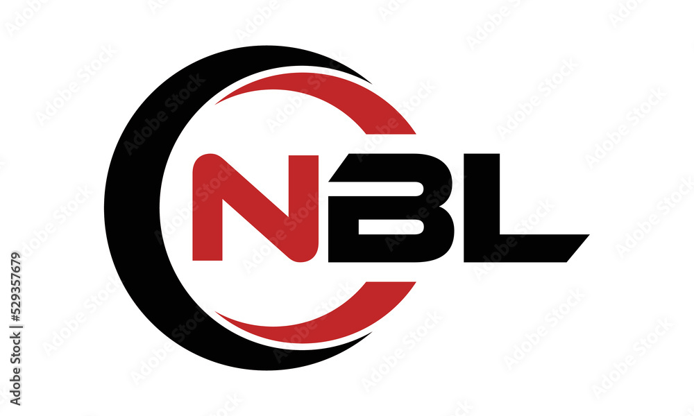 NBL three letter swoosh logo design vector template | monogram logo ...