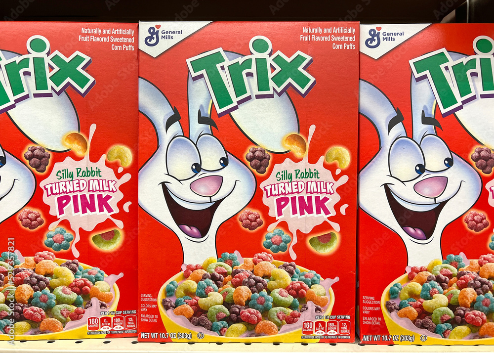 Alameda, CA - August 19, 2022: Grocery store shelf with boxes of ...