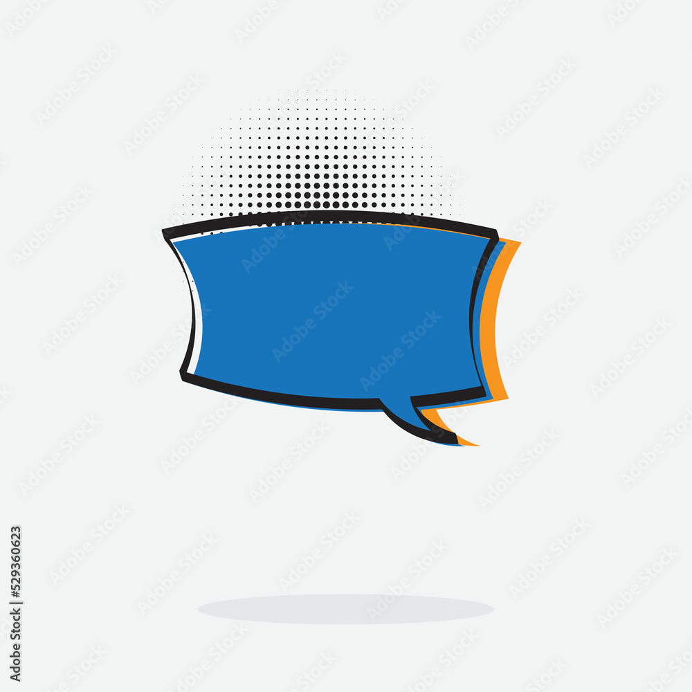 pop art text box or bubble box with cartoon style and pop color Stock ...
