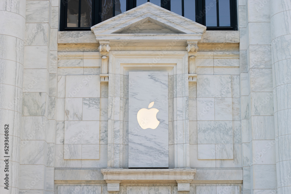 Washington, DC, USA - June 24, 2022: Apple logo is seen at the Apple ...