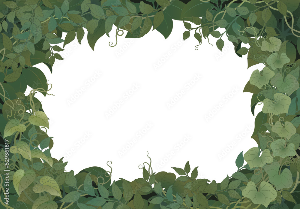 Leaves border frame postcard wedding invitation transparent background ...