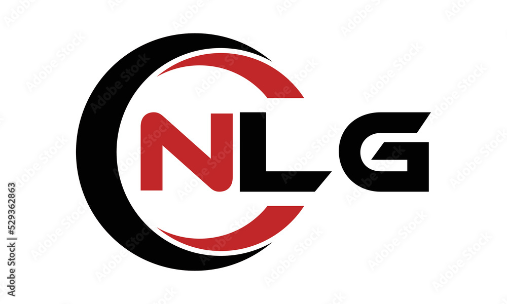 NLG three letter swoosh logo design vector template | monogram logo ...