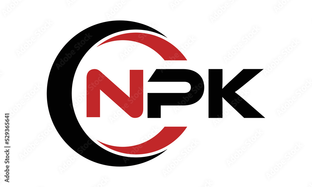 NPK three letter swoosh logo design vector template | monogram logo ...