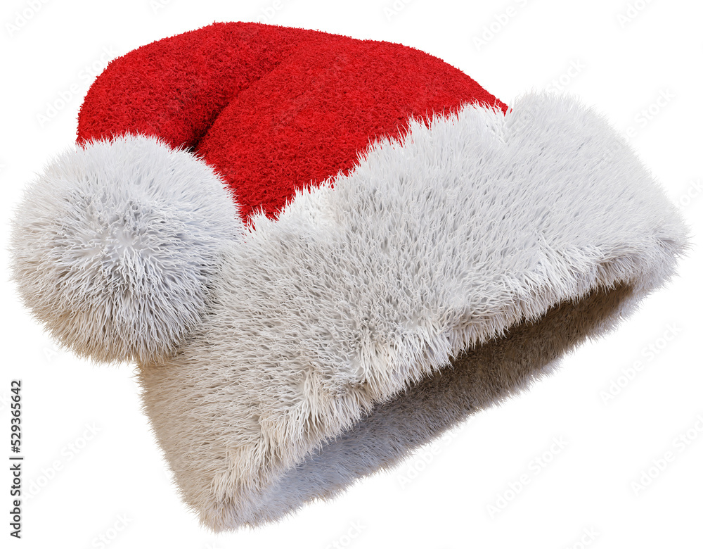 Santa Hat - PNG Transparent 3D image Stock Illustration | Adobe Stock