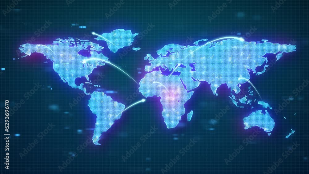 Global earth map Hologram map with high quality 3D rendering of how ...