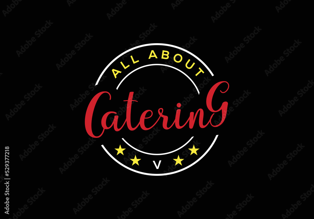Catering Service Logo Icon Vintage Design Stock Vector | Adobe Stock