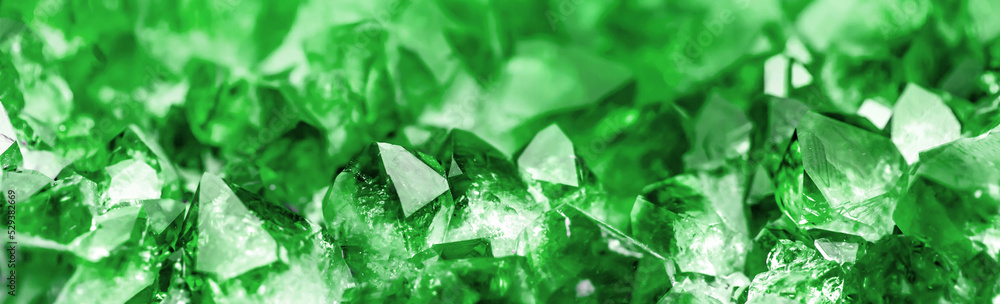 Green crystal mineral stone. Gems. Mineral crystals in the natural ...