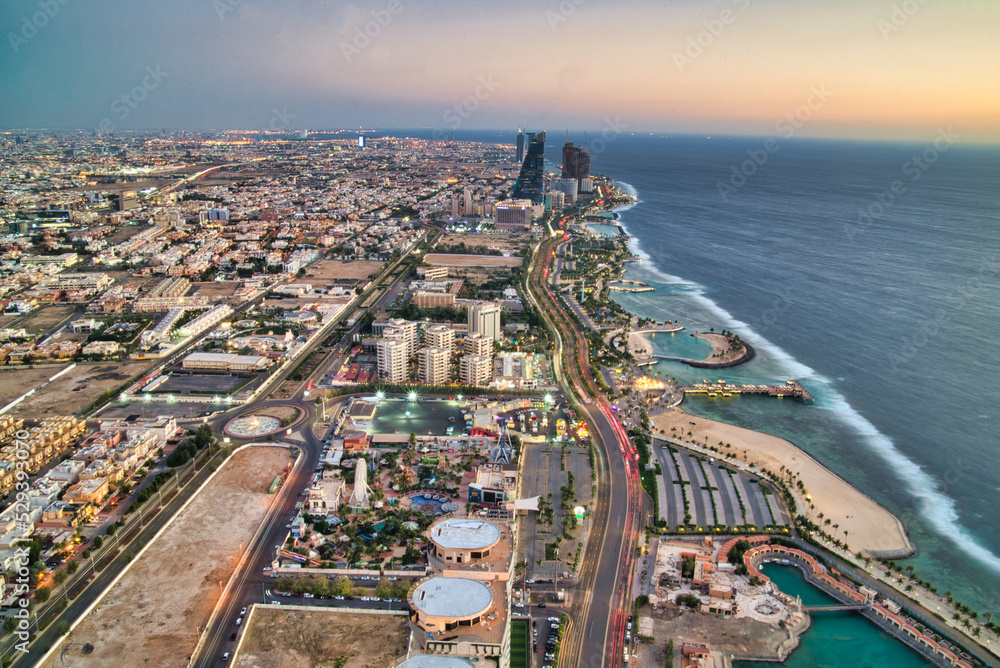 Seashore view and colors of Jeddah Corniche Stock Photo | Adobe Stock
