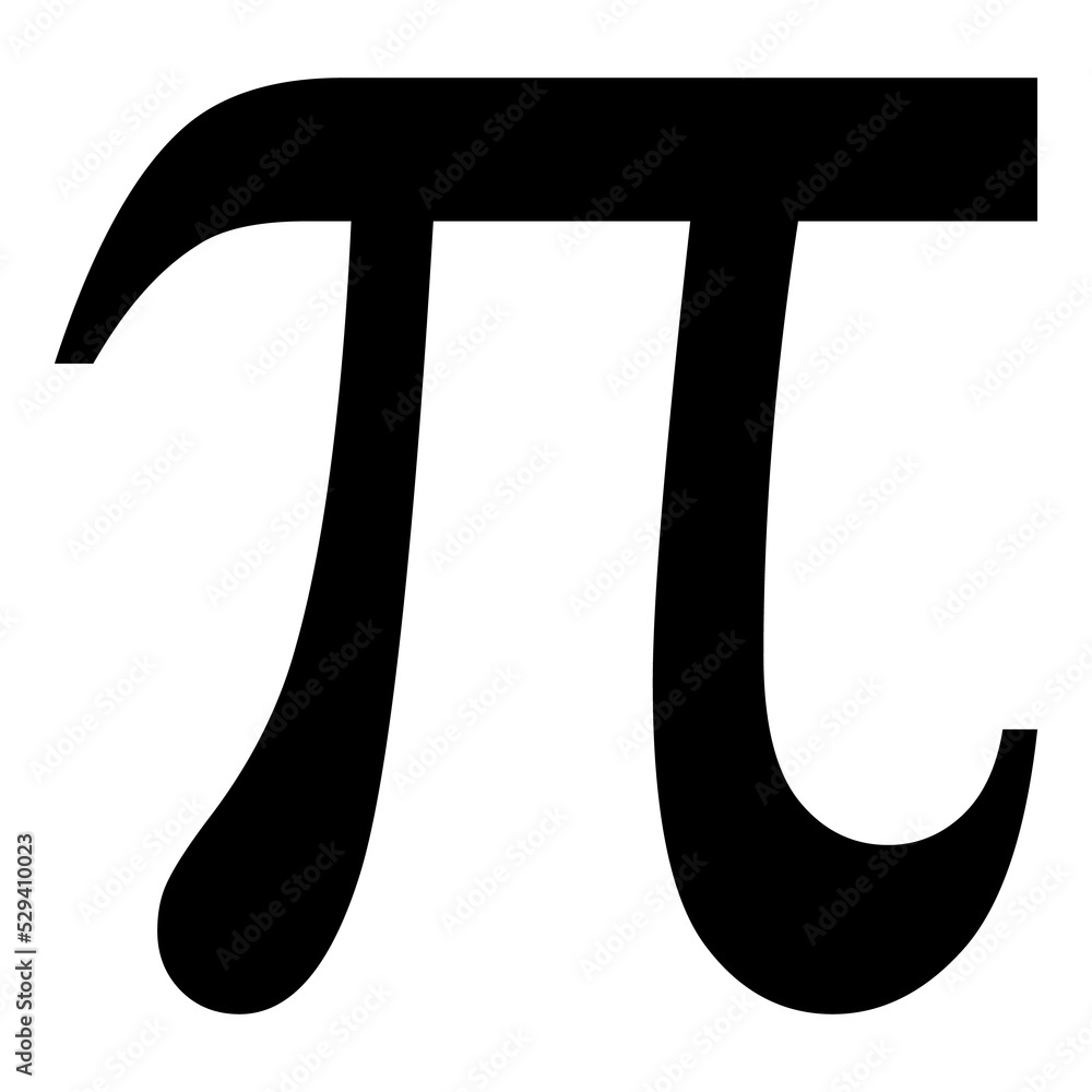 Icono aislado con letra pi del alfabeto griego Stock Illustration ...