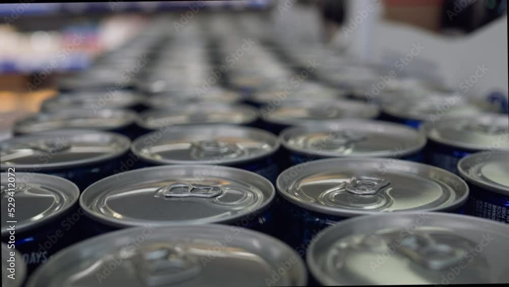 Tin cans smooth motion of beer tin cans metal beer cans huge number of ...