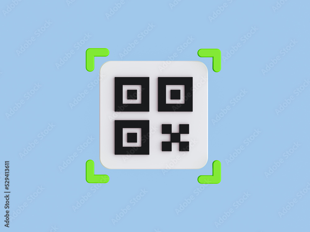 QR code scan to smartphone on blue background. Qr code for payment ...