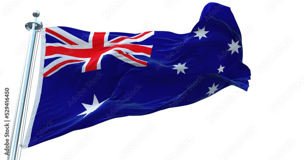 Australia flag on transparent background 4k Stock Illustration | Adobe ...