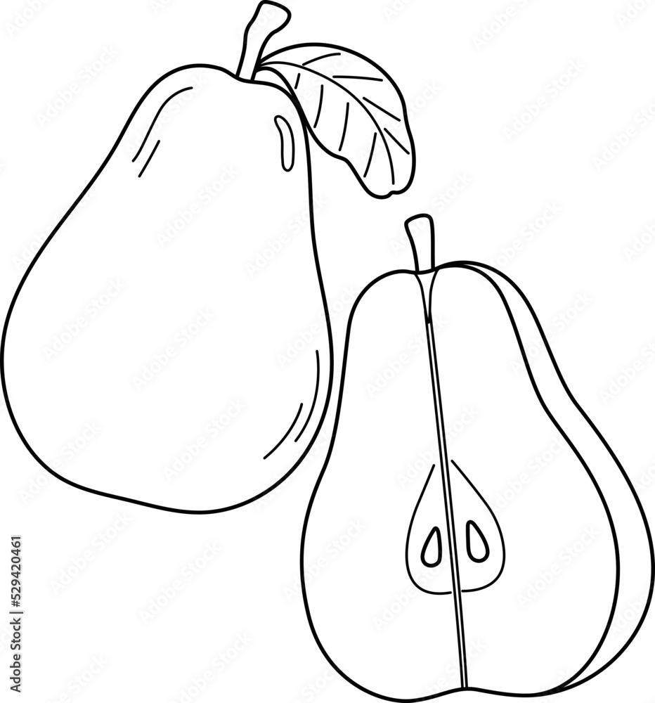 Pear Coloring Pages