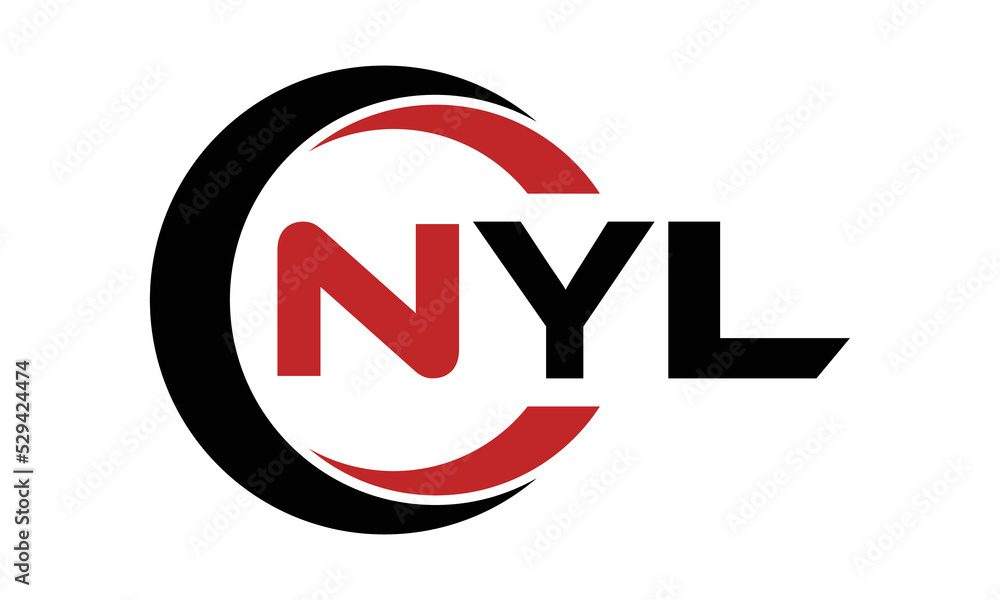 NYL three letter swoosh logo design vector template | monogram logo ...