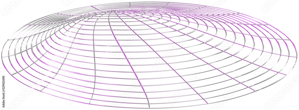 Abstract 3d rendering, wavy shape, distorted sphere.3d rendering ...