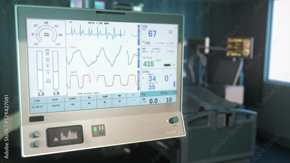 Machine monitoring health during respiratory treatment of patient ...