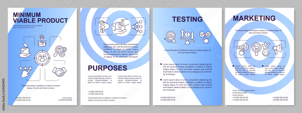Photo & Art Print Minimum viable product factor blue brochure template ...