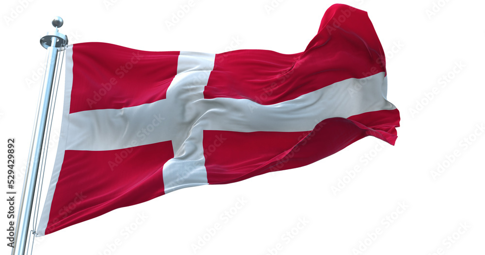 Denmark flag on transparent background 4k Stock Illustration | Adobe Stock
