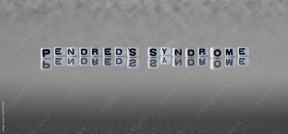 pendred's syndrome word or concept represented by black and white ...