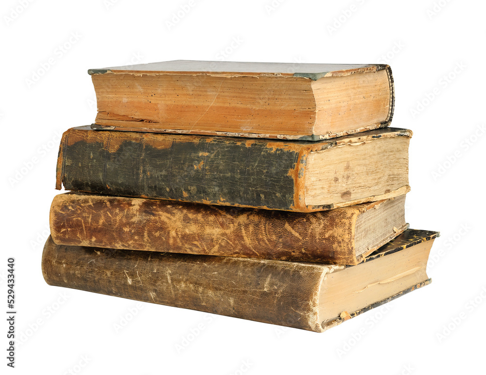 Stack of old books cut out Stock Photo | Adobe Stock