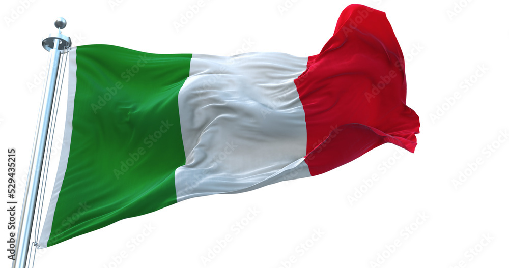 Italy flag on transparent background 4k Stock Illustration | Adobe Stock