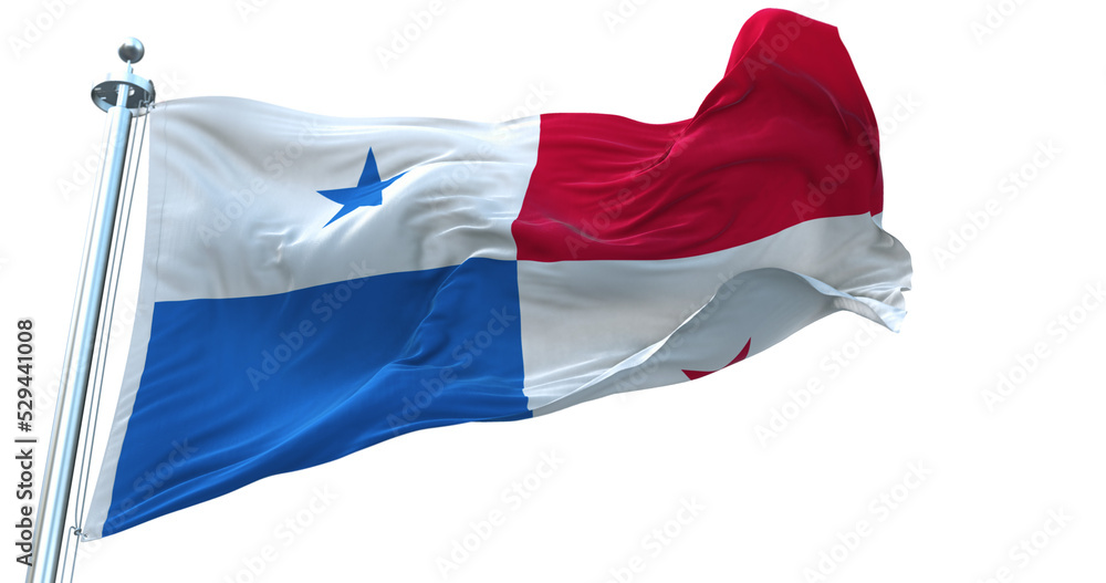 Panama flag on transparent background 4k Stock Illustration | Adobe Stock