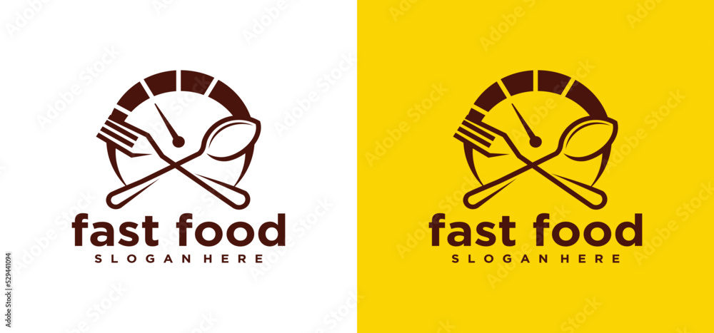 fast food logo for steak house and restaurant food chef logo design ...