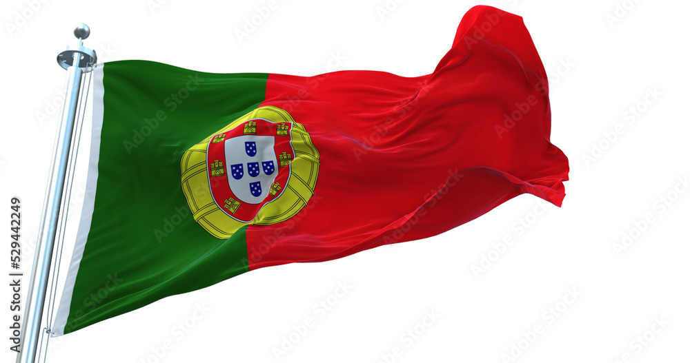 Portugal flag on transparent background 4k Stock Illustration | Adobe Stock