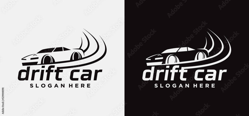 Vector drift car logo design, Sports car vector logo design Drift ...