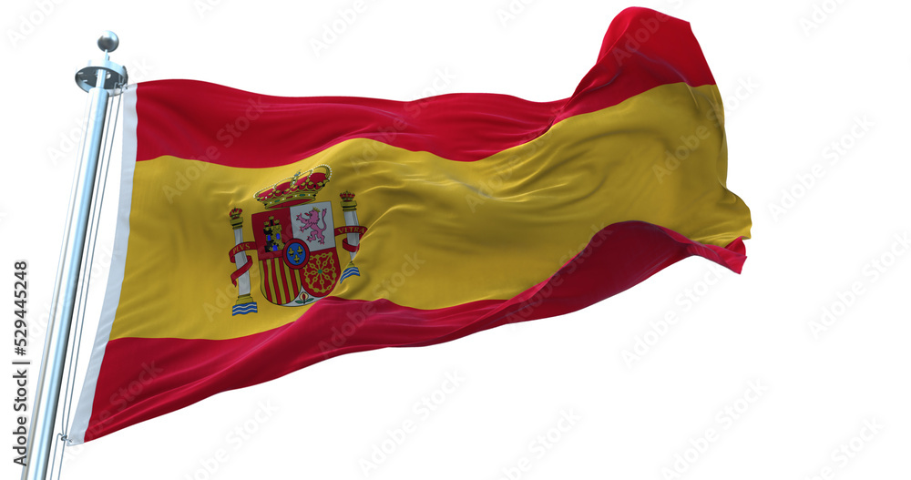 Spain. flag on transparent background 4k Stock Illustration | Adobe Stock