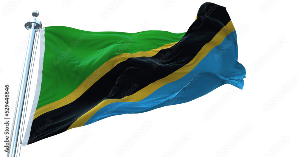Tanzania flag on transparent background 4k Stock Illustration | Adobe Stock