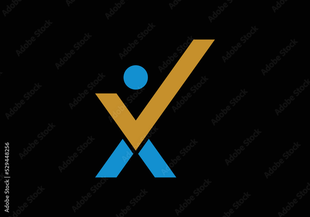 X Shaped Human Icon for Multiuse Initial Monogram Letter X Logo Design ...