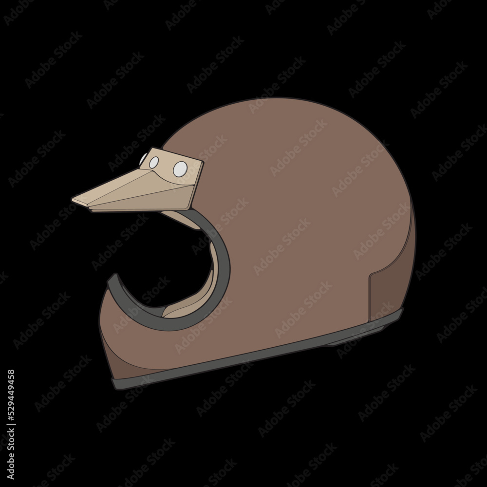 Block color helmet full face Vector Illustration, Helmet Concept ...