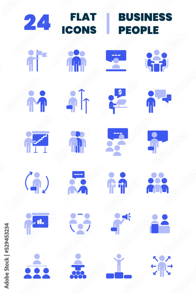 Simple Set of Business People Related Vector Line Icons. Contains such Icons as One-on-One ...