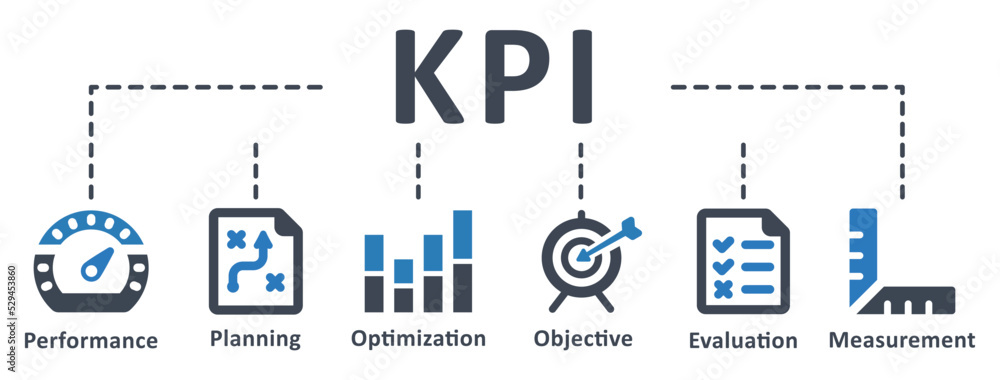 Kpi Icon Vector Illustration Kpi Key Performance Indicator Objective Measurement