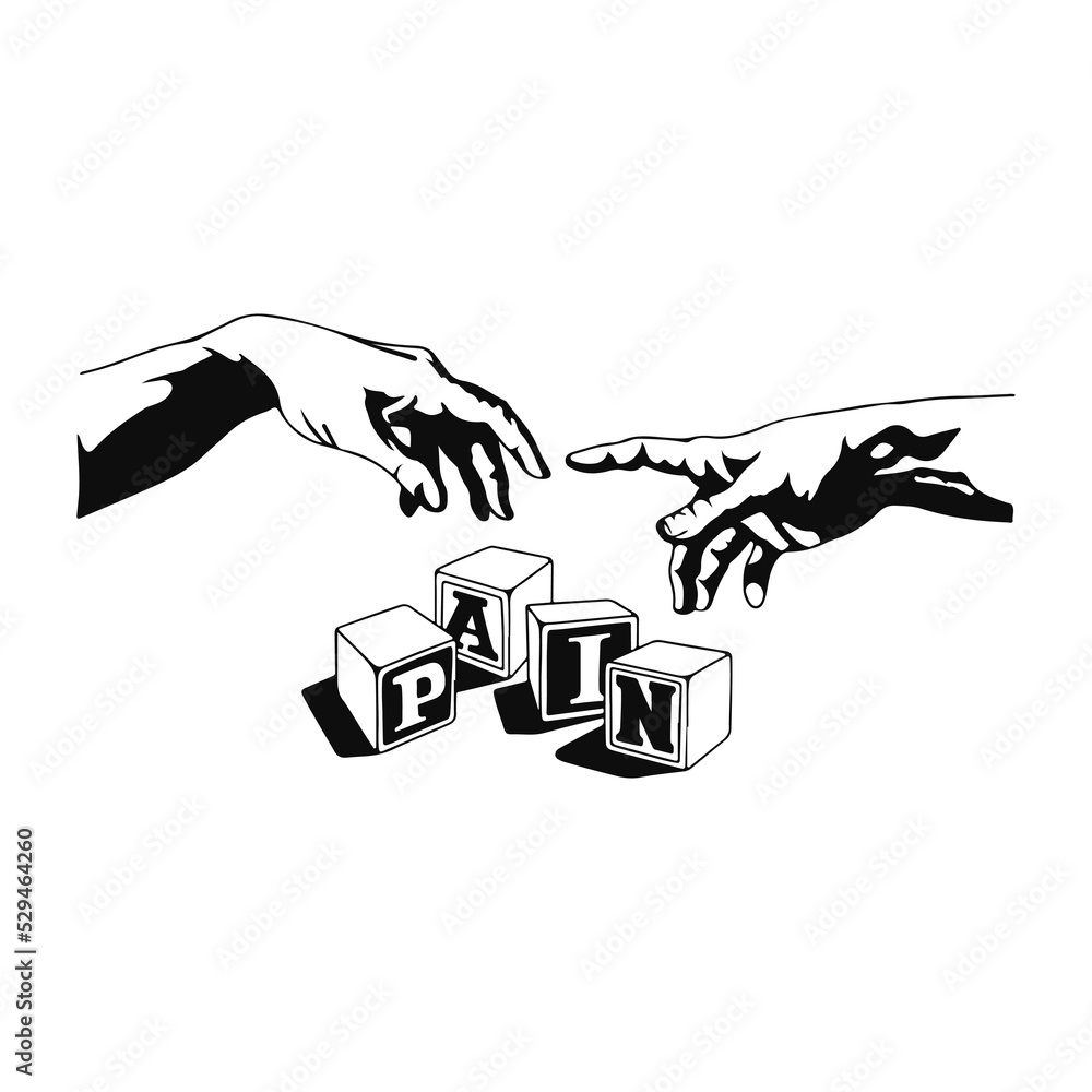 vector illustration of two hands meeting Stock Vector | Adobe Stock