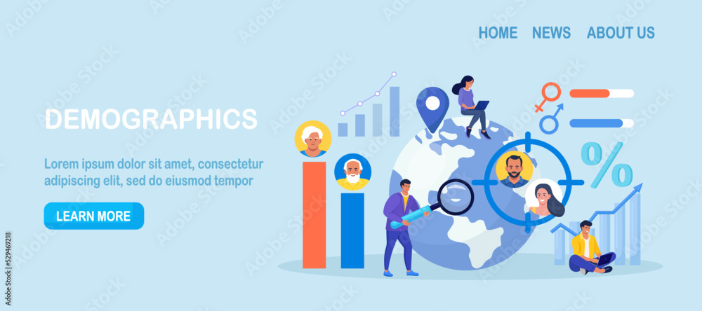 Overpopulation, human crowd density growth on earth. Demographic ...
