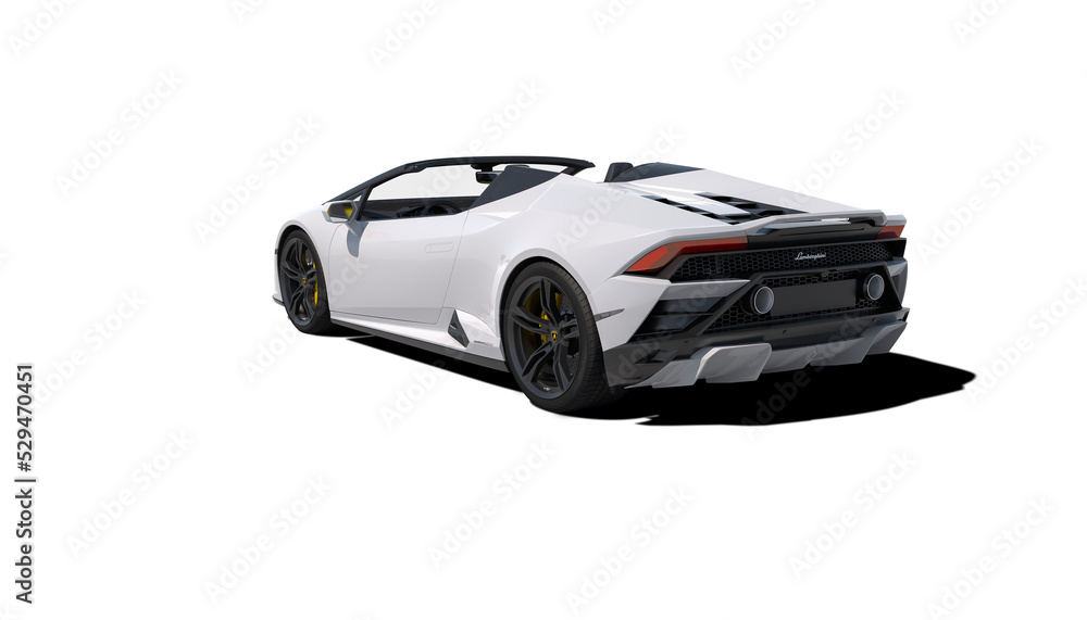 Lamborghini Huracan convertible car transparent background 6 Stock ...