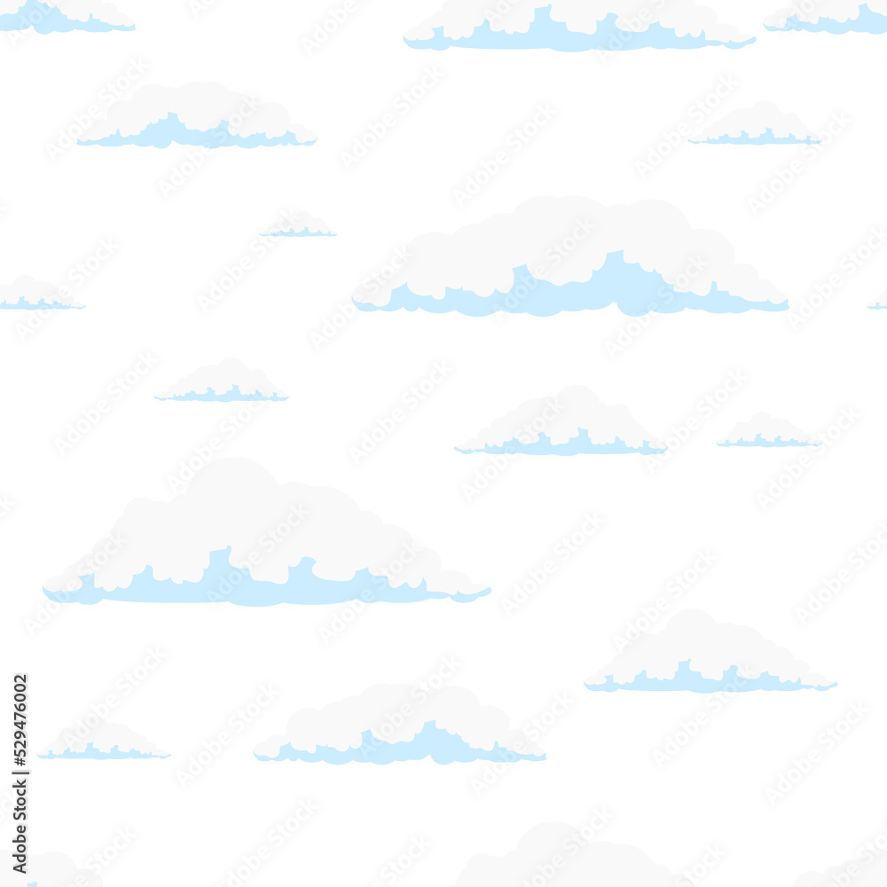 Seamless PNG illustration with transparent background clouds pattern ...