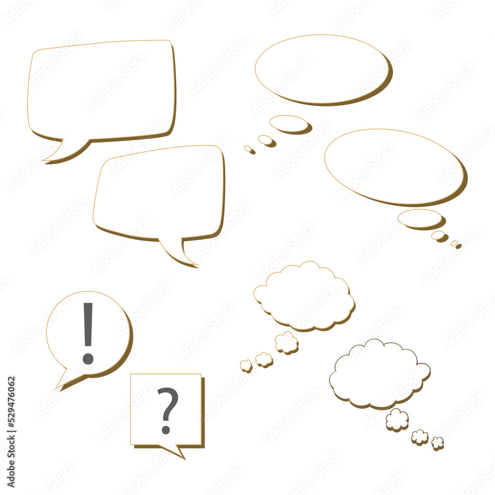 Set of vector speech bubbles PNG illustration with transparent ...