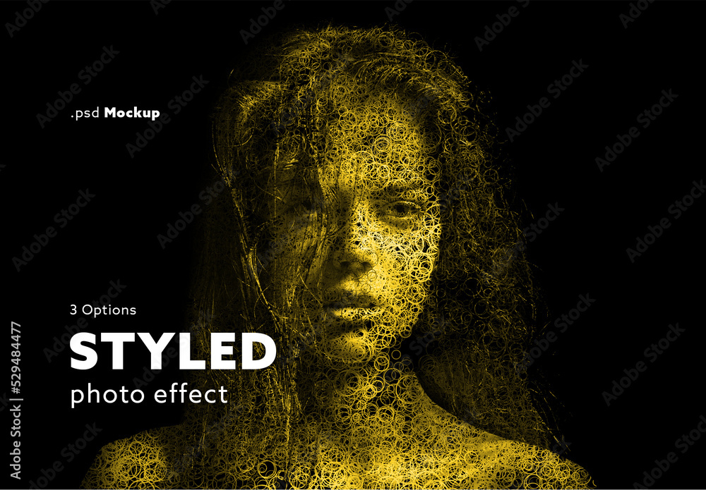 Styled Mask Photo Effect Stock Template | Adobe Stock