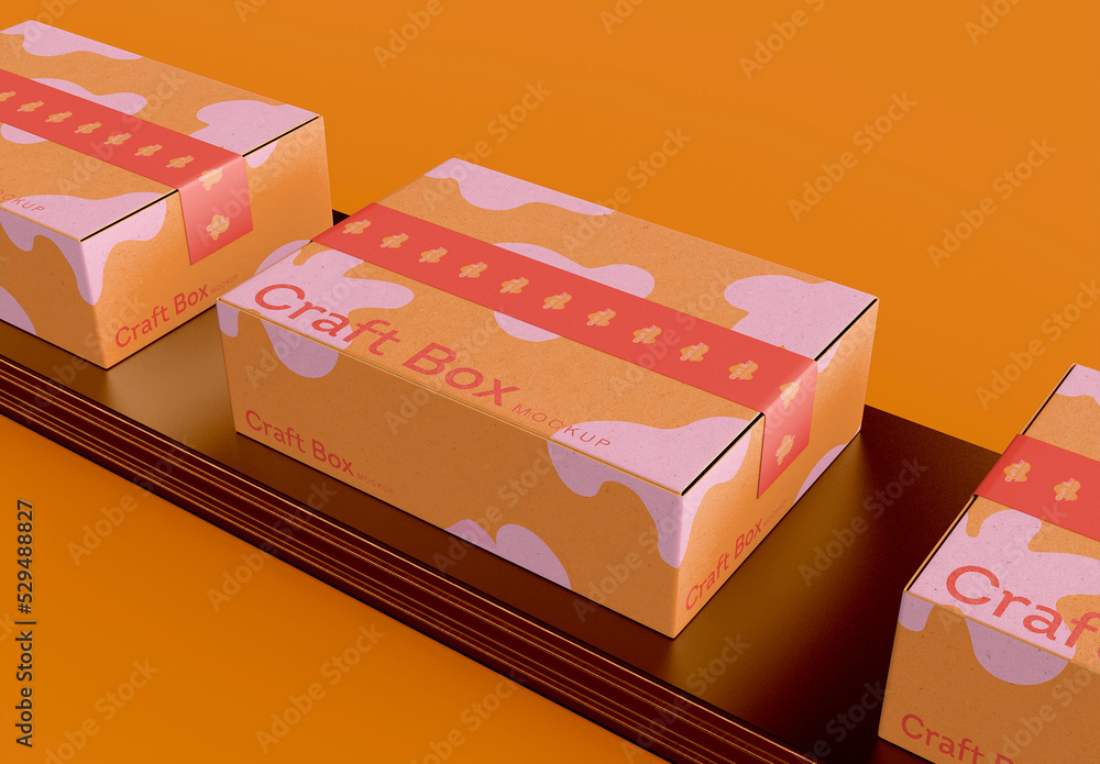 3D Boxes Mockup Stock Template | Adobe Stock
