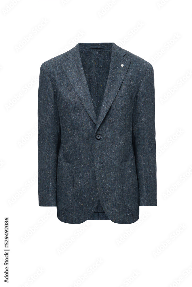 Ghost mannequin. Dark grey men's classic suit jacket without human ...