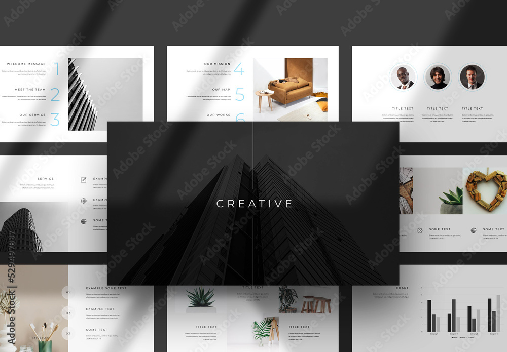 Creative Minimal Presentation Layout Stock Template | Adobe Stock