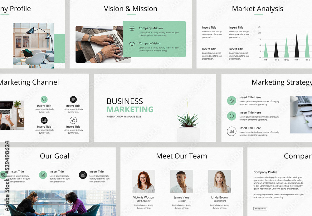 Business Marketing Presentation Stock Template | Adobe Stock