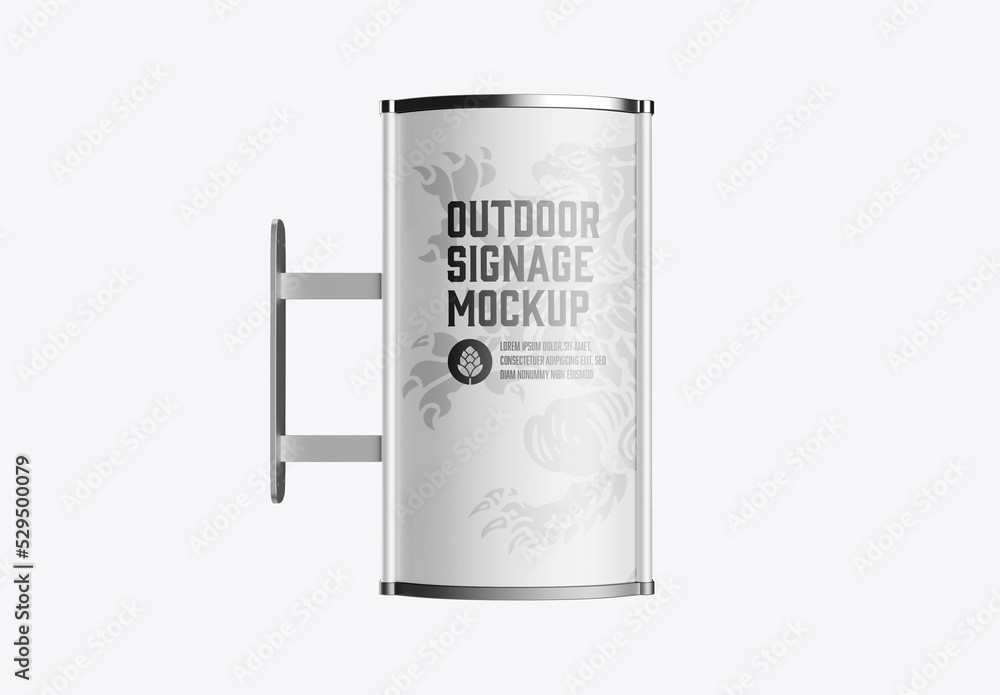 Metal Signage Mockup Stock Template | Adobe Stock