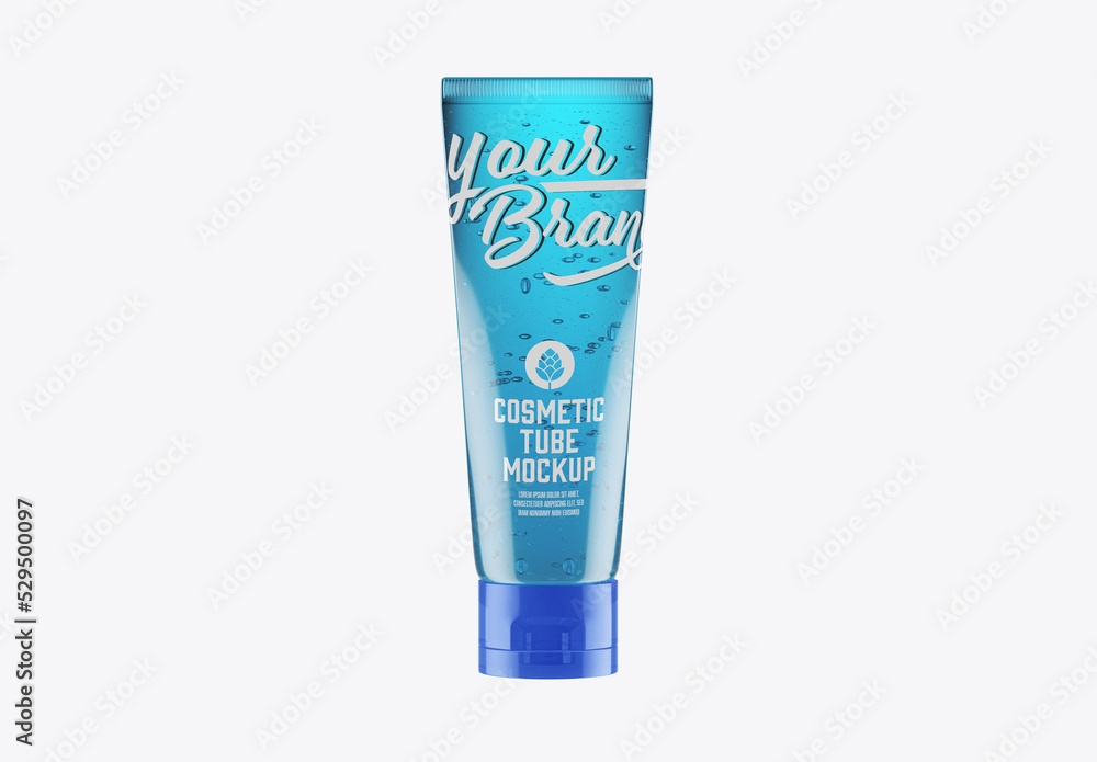 Transparent Cosmetic Tube Mockup Stock Template | Adobe Stock