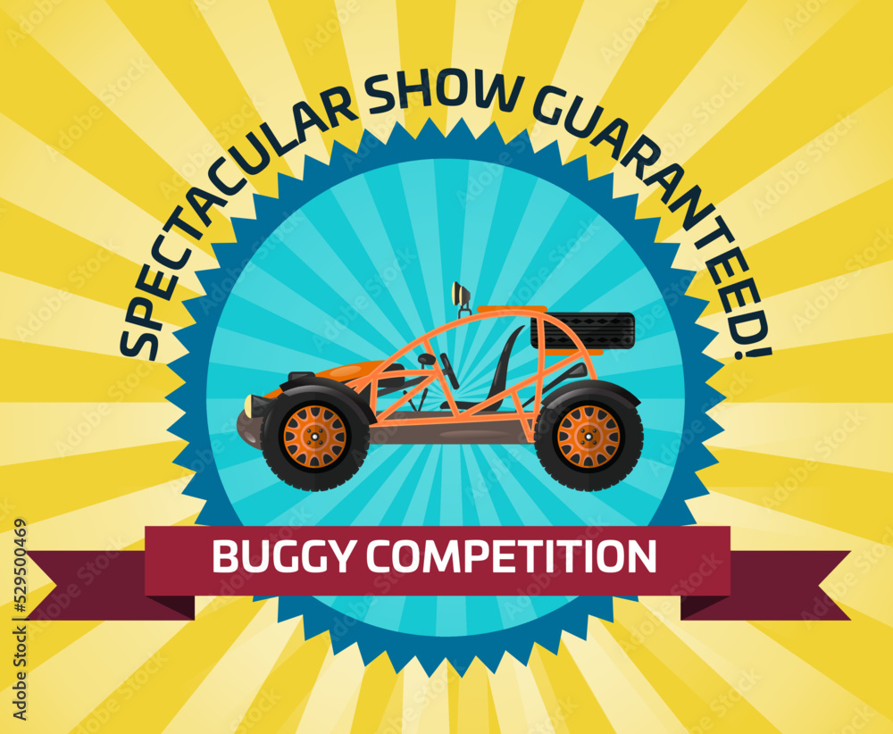 Off Road Buggy Car Competition Banner Vector Illustration Outdoor Auto off-road-buggy-car-competition-banner-vector-illustration-outdoor-auto