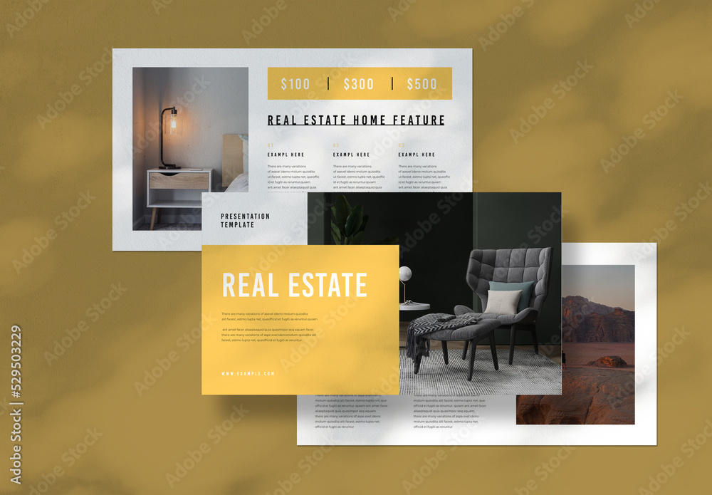 Real Estate Presentation Layout Stock Template | Adobe Stock